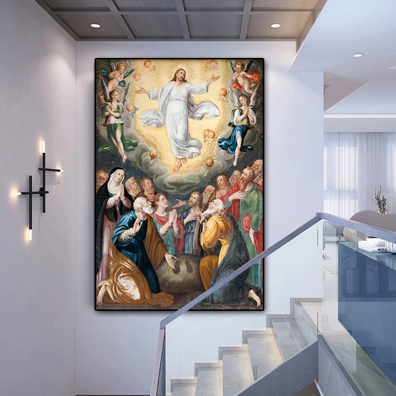 Christ Religion Christian Wall Art Jesus Print Picture Led Light Framed ...