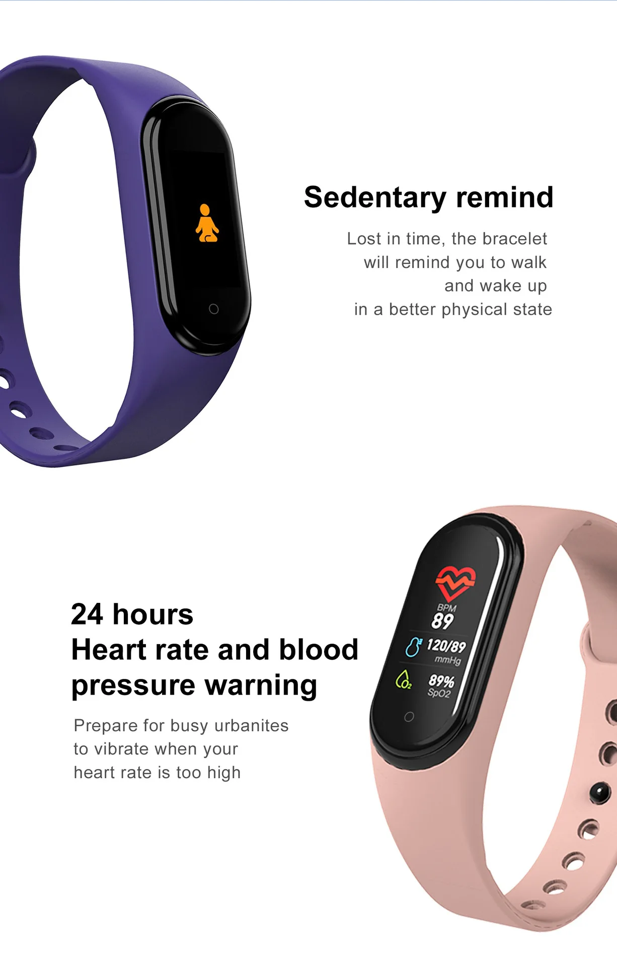 Factory Wholesale M4 Smart Watch Fitness Tracker for Women & Kids, IP67 ...