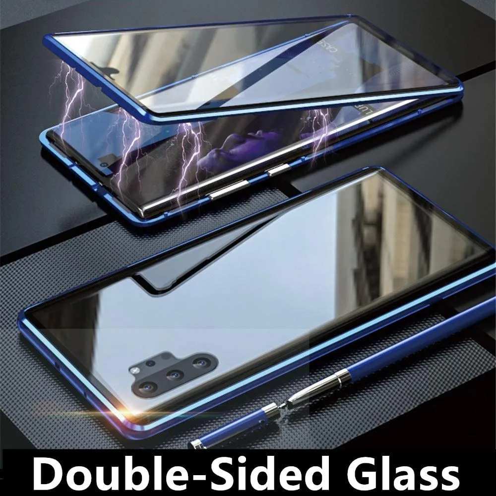 Metal Magnetic Adsorption Glass Case For Samsung Galaxy Note 10 Plus ...