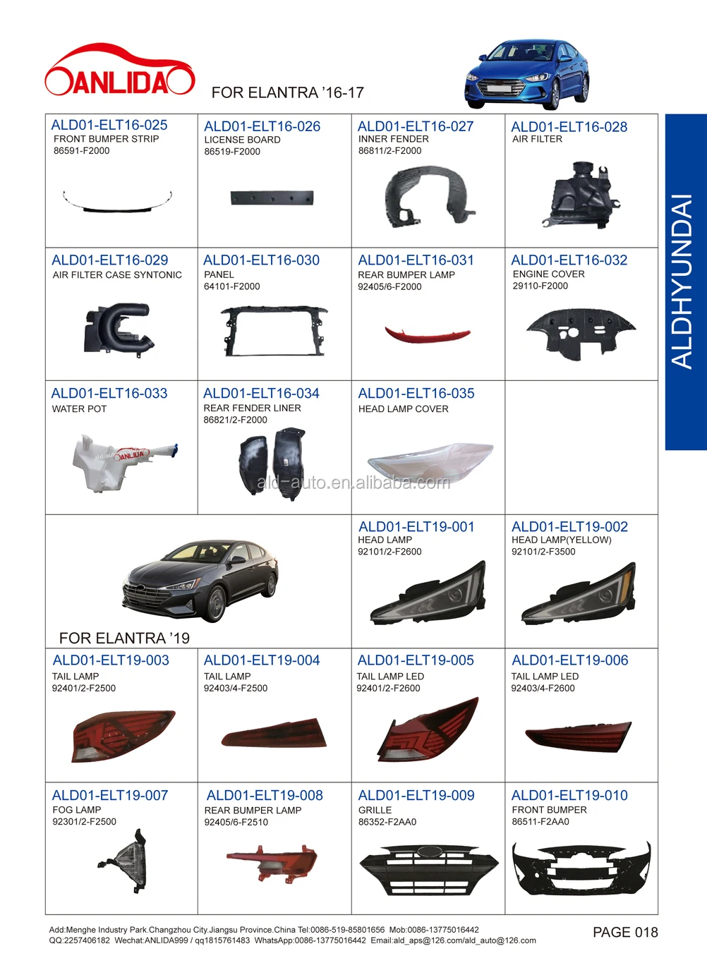 86561-F2AA0 86562-F2AA0 for ELANTRA 2019 Bumper Grille Meshwork