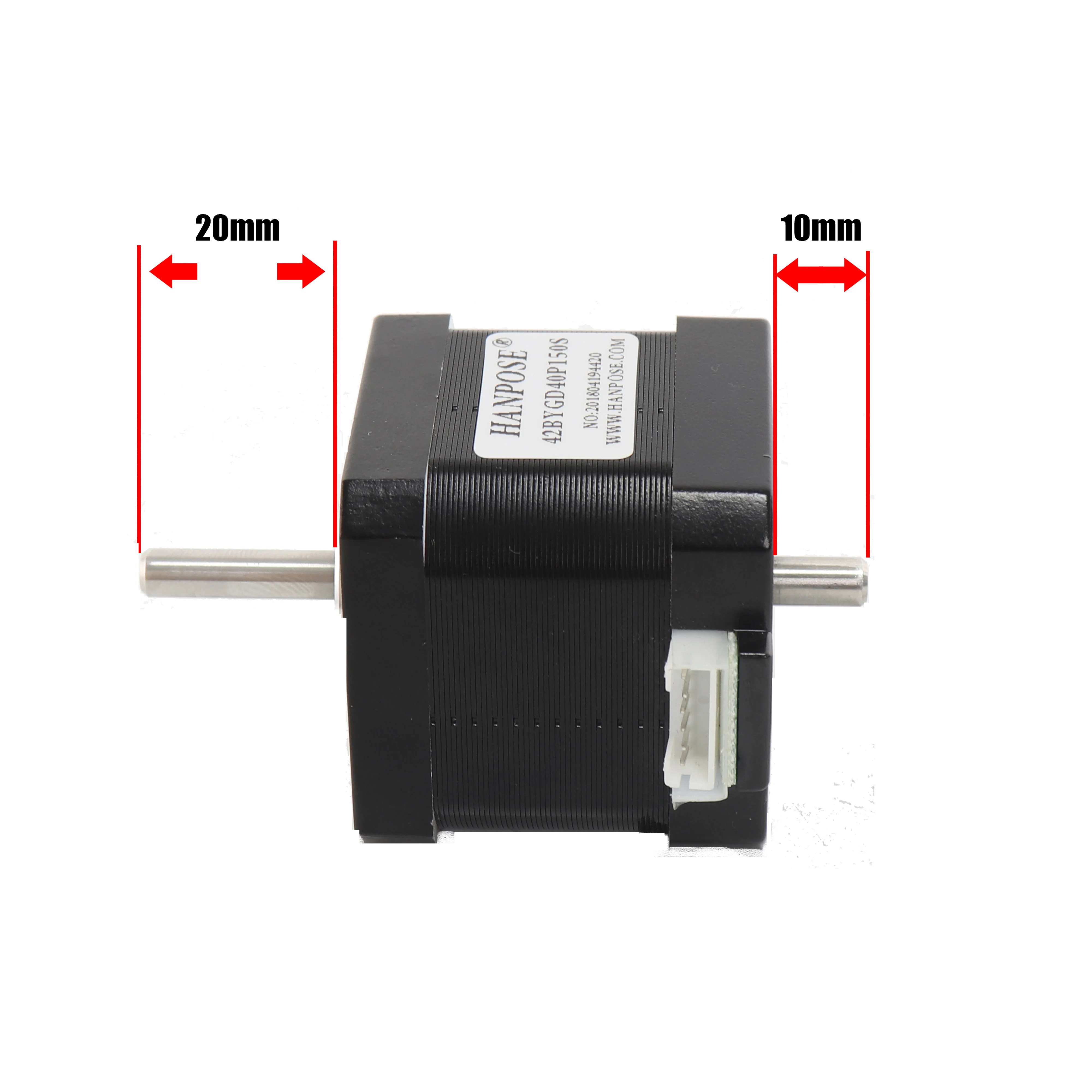 Stepper Motor 42 40mm Length Nema 17 Double Shaft Step Motor 2 Phase 1. ...