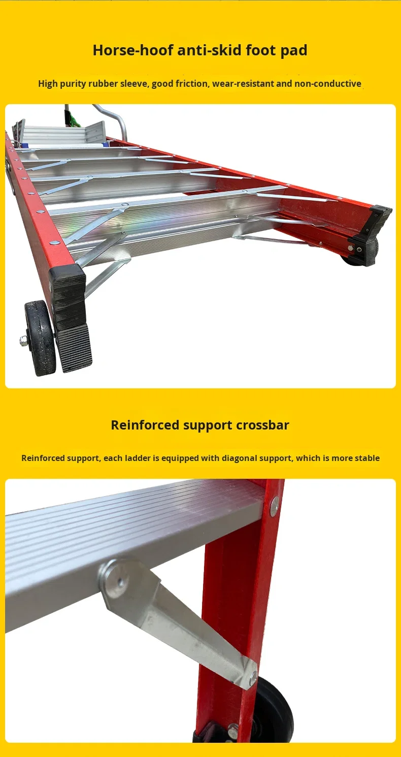 Modern Fiberglass Insulated Platform Ladder - Safe & Durable