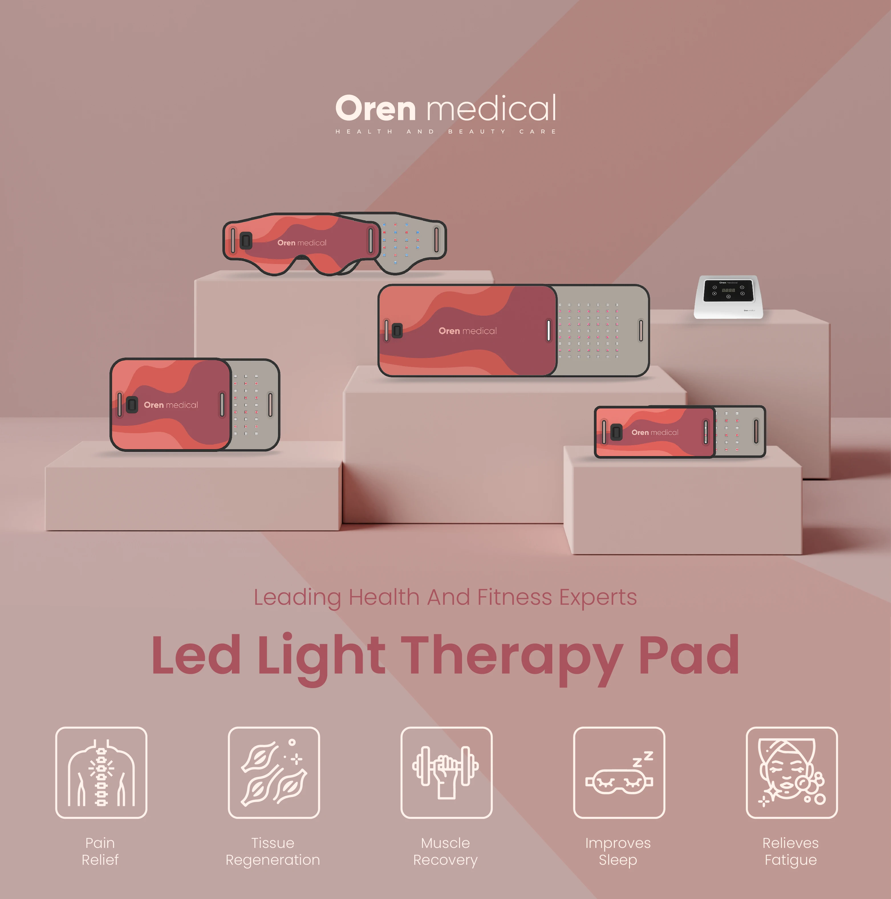 Oren Medical LED Light Therapy Face Patches - Enhance Your Skincare