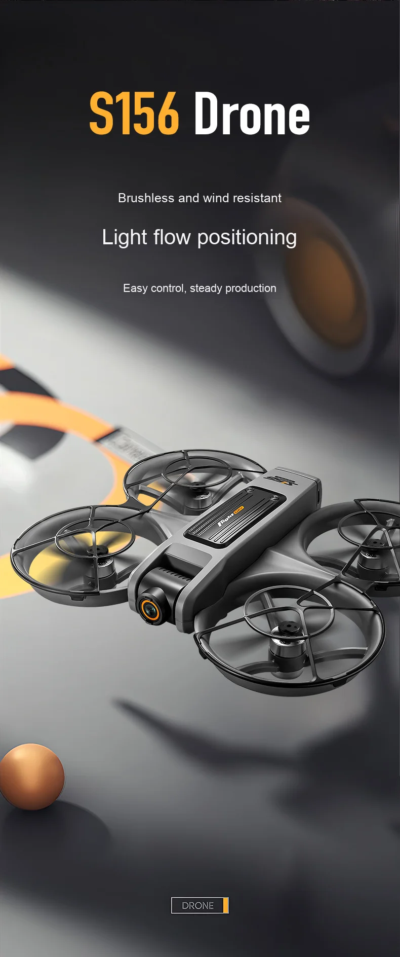 S156 Brushless Beginner Plastic Mini Obstacle Avoidance Big Screen ...