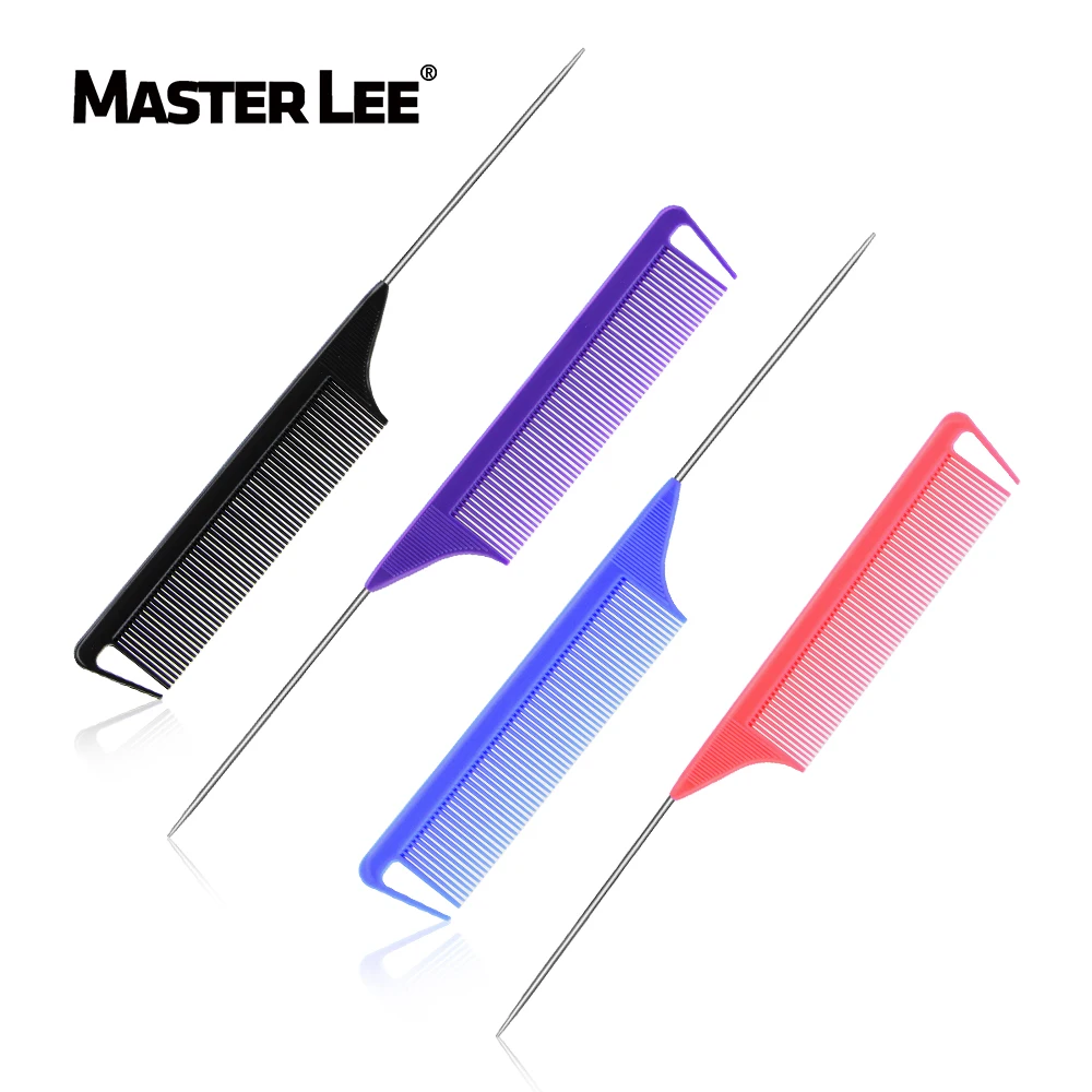 Masterlee Custom Logo Parting Comb Stainless Steel Handle Comb Abs ...