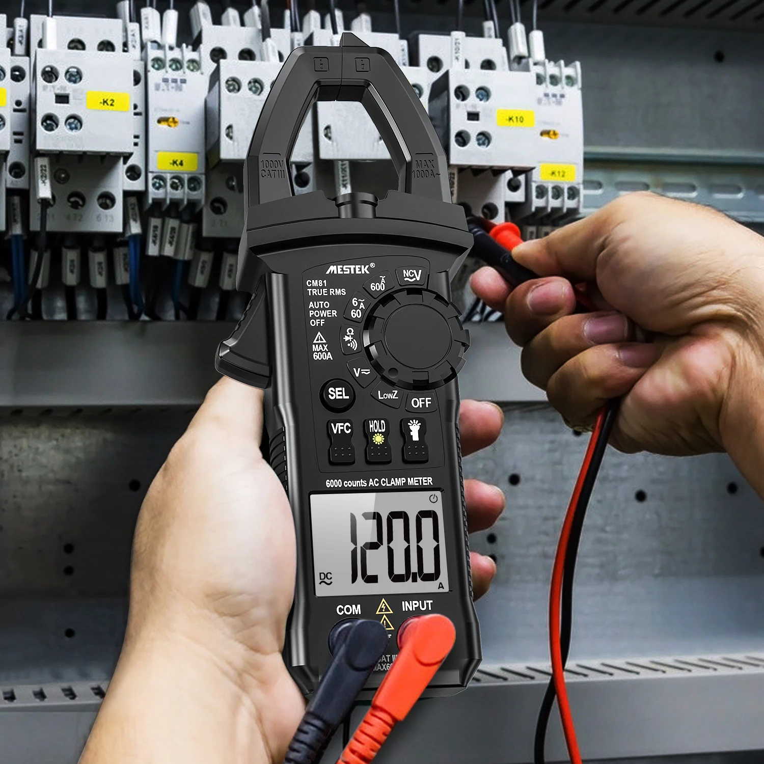 Cm81 Product Clamp Multimeter Mestek 6000 Counts Digital Clamp Meter ...