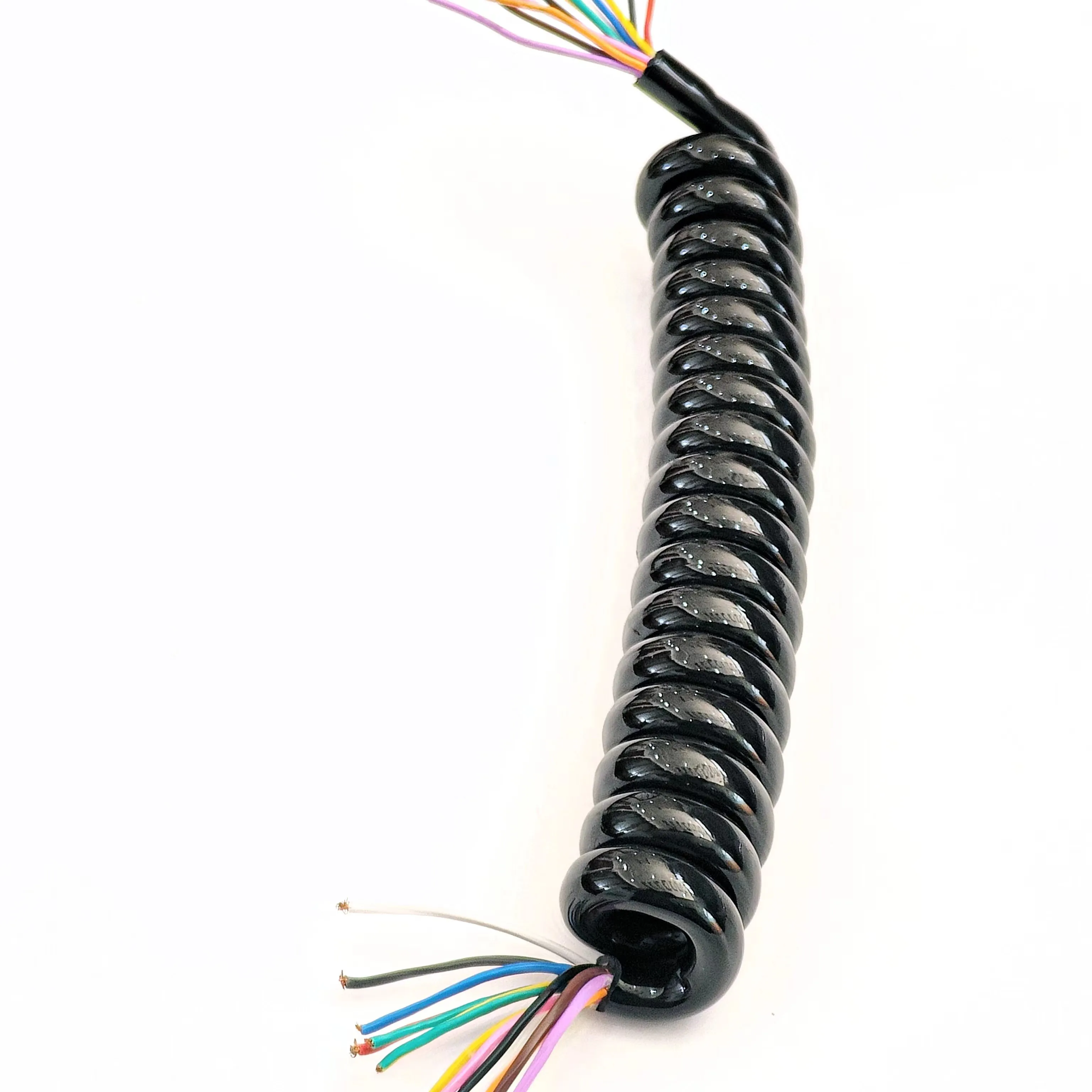 Hot Selling Tpu Black Spring Wire 12-core 1.5mm2 Spiral Cable - Buy ...
