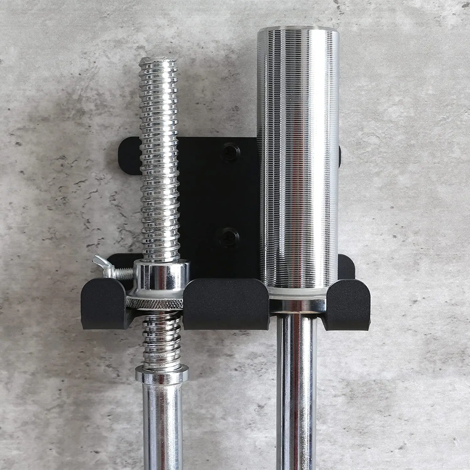 Wellshow Barbell Holder Wall Mount Vertical Storage Barbell Hanger ...