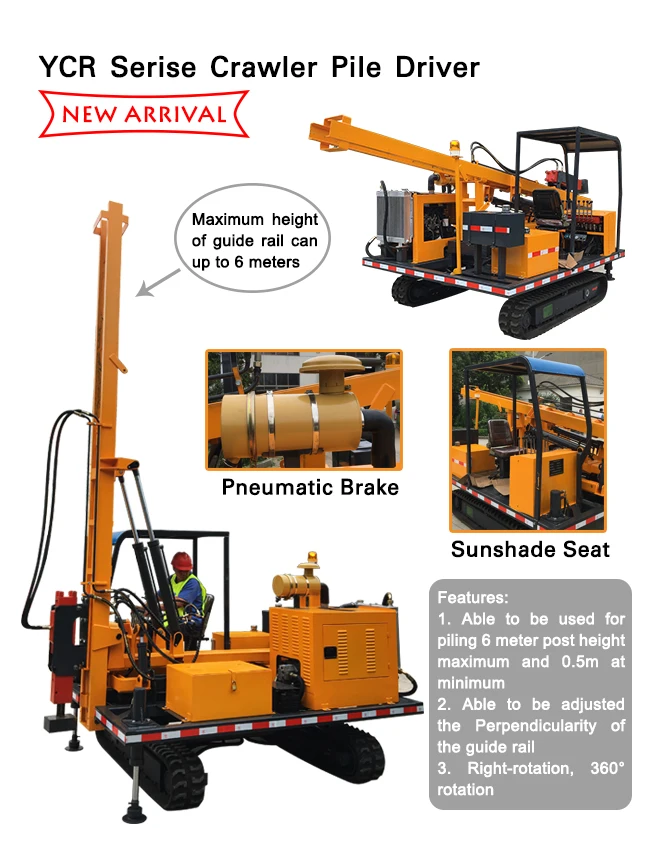 Hydraulic Hammer Piling Crash Barrier Installation Machine - Buy Crash ...