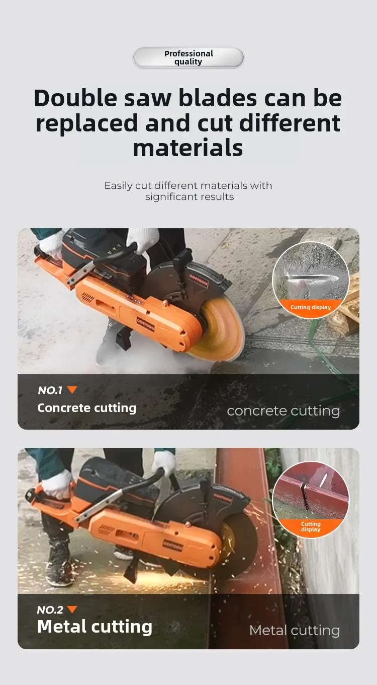 High Power Toothless Cutting Saws for Fire Rescue & Demolition