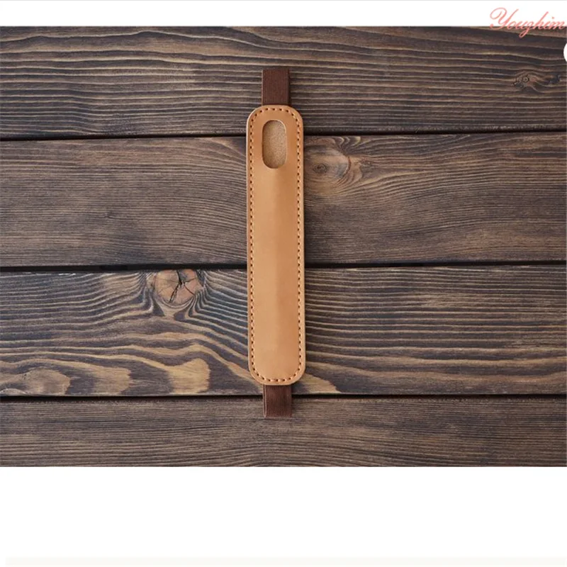 Adjustable Elastic Band Leather Pencil Case with Zipper In-Stock ...