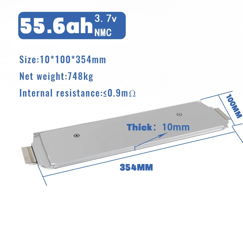 High Discharge Pouch Cells Battery Pack 3.7v E556 SK Innovation NMC 55.6ah