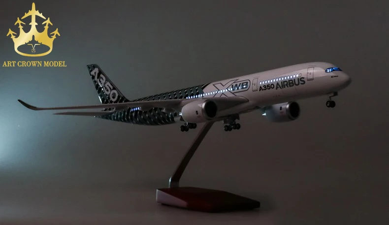 Airbus A350 Prototype Carbon Fiber Aviation 1:142 With Light And Voice ...