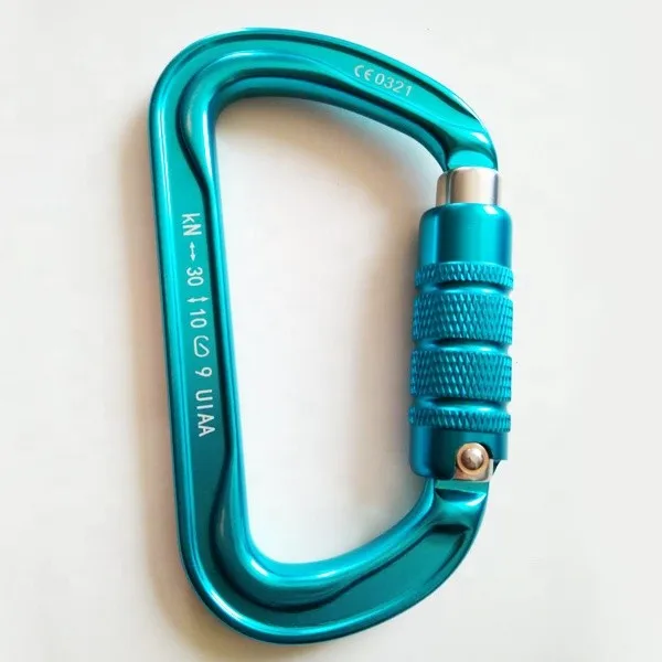 Uiaa Ce0321 Certificate Tri-lock 3t 30kn 7075 Aluminum Climbing ...