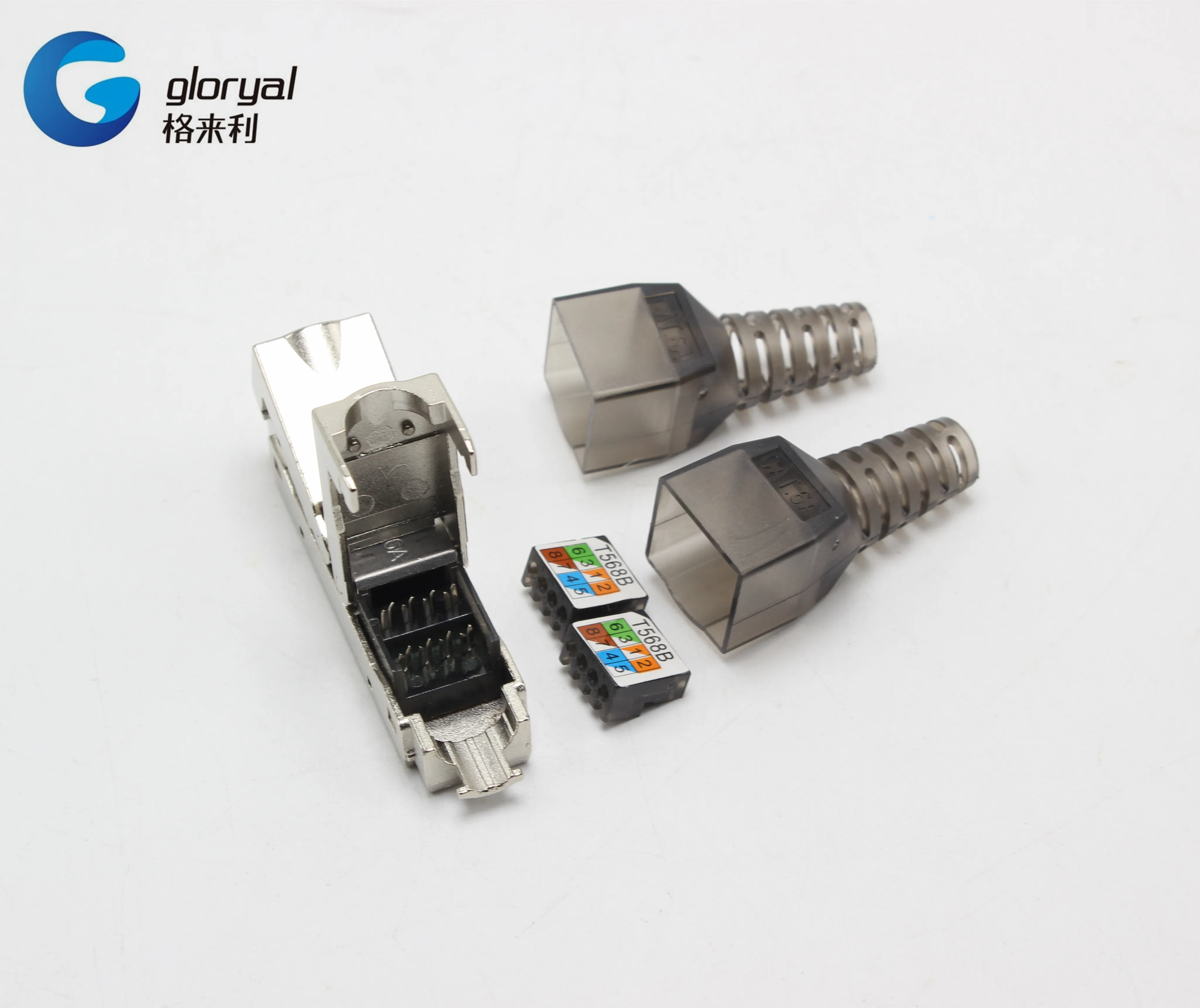 rj45 DOUBLE TWINS stp cat.6a or cat.6 connector toolless cat6a Modular ...