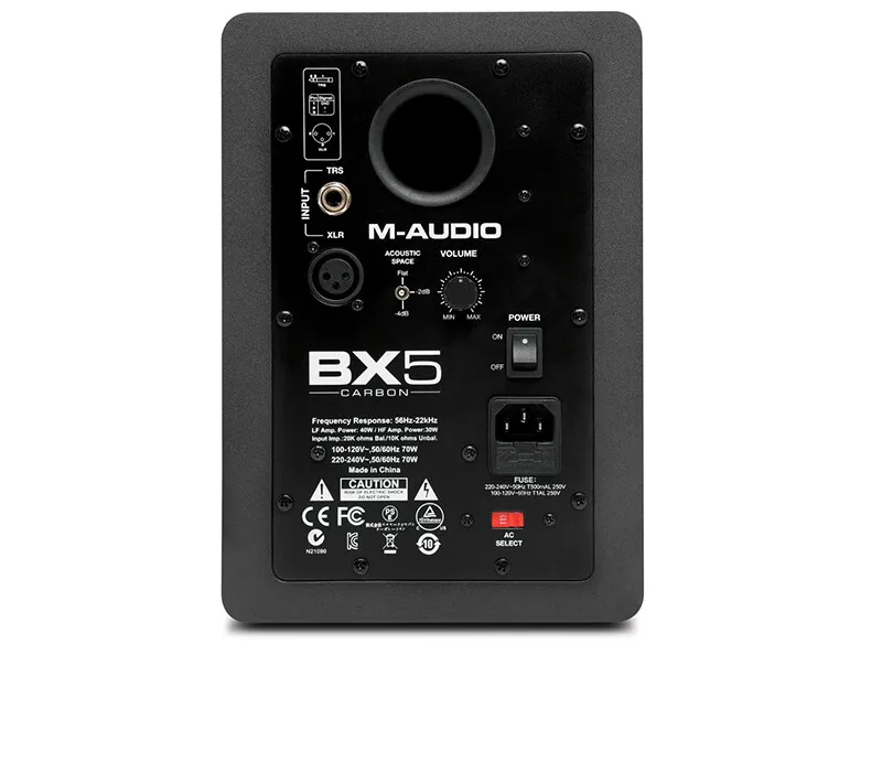 M-AUDIO BX5 Carbon 5" Active Studio Monitor Speaker - Professional ...