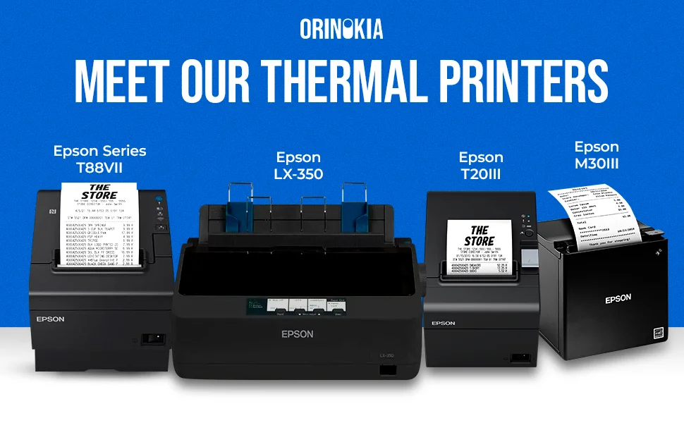 Thermal Receipt Printer Epson TM-T88VII for Retail Restaurant with Auto ...