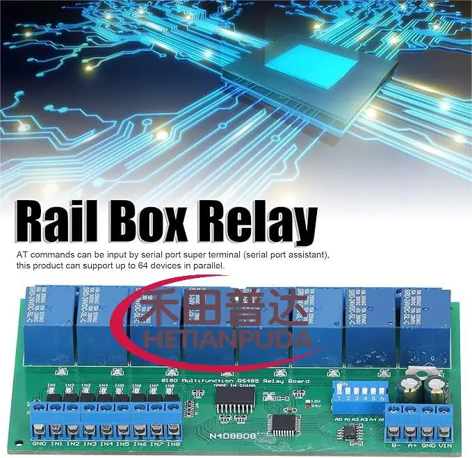 Rs485 Relay 24v N4d8b08 Relay Module Board 8 Input 8 Output Din35 Rail ...