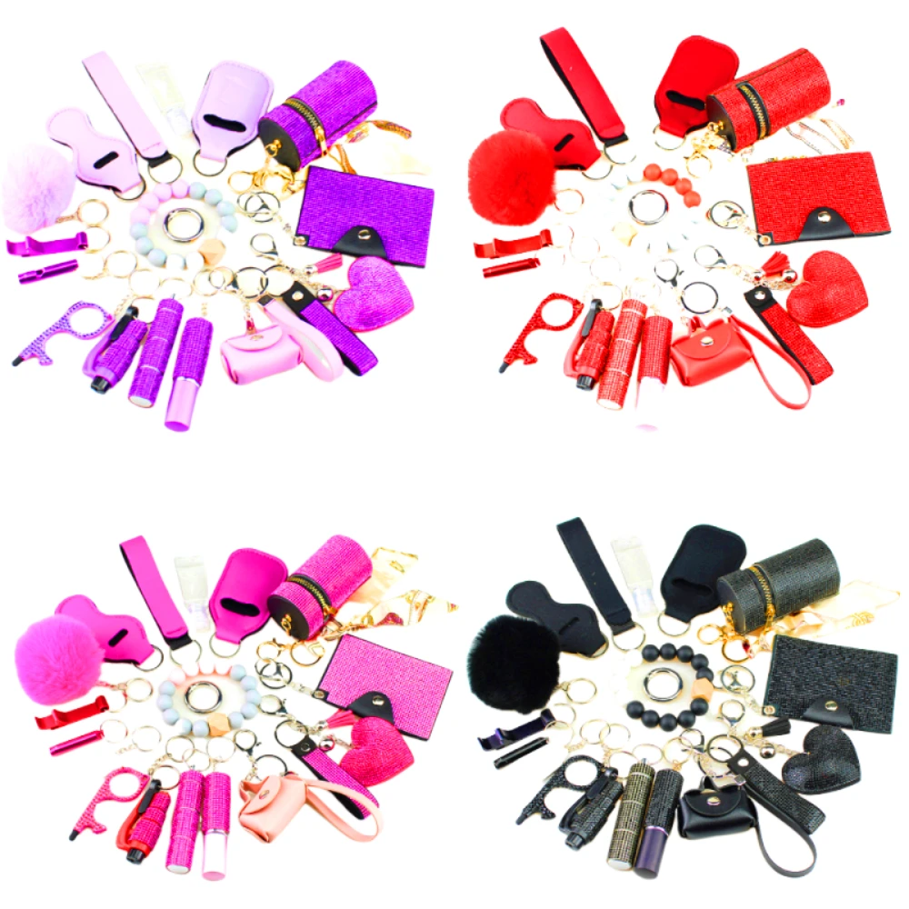 Rhinestone Self Defense Emergency Protection Key Chain Accessories Bulk ...