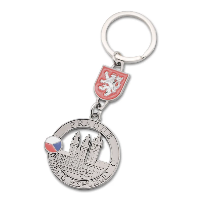 Custom Czech Republic Metal Souvenir Gift Keyring