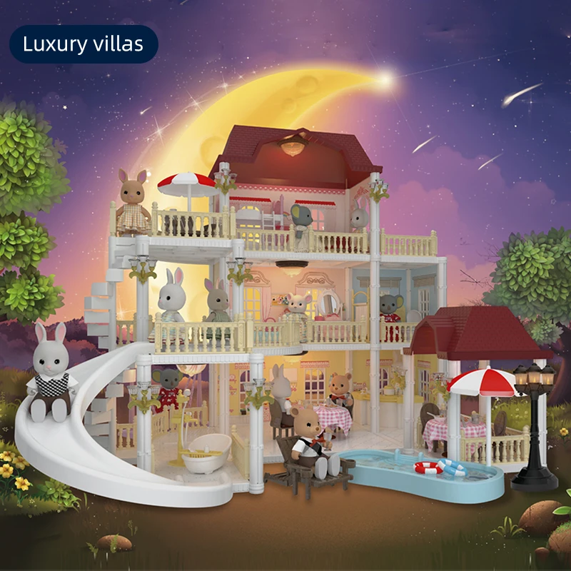 Koala Diary Town Luxury Villa Doll House For Girls Pretty Miniature ...