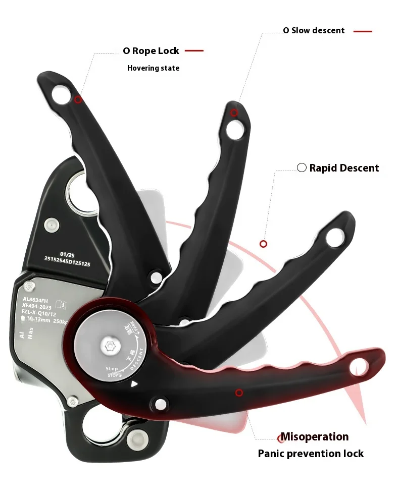 Shield Descender High-Altitude Fall Protection Device - Anti-Panic ...