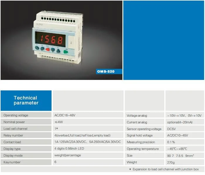 OMS-560 Elevator Load Measurement Controller - Accurate Load Weighing Sensor for Hotels ...