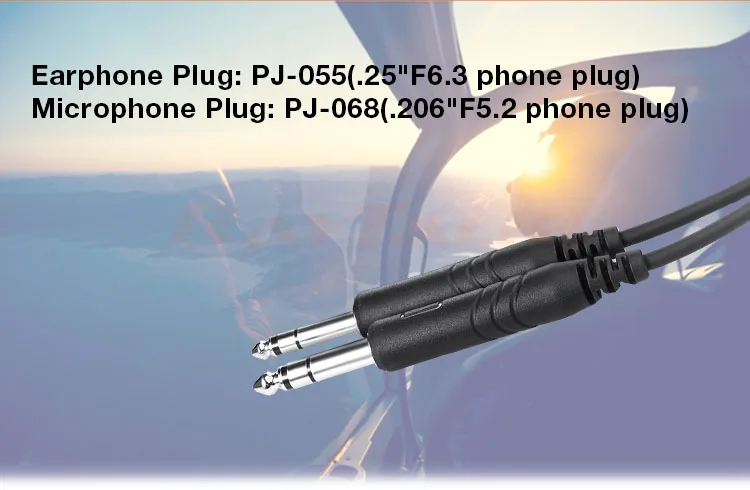 Oem Pj-068 Pj-055デュアルgaプラグ有線パイロットヘッドフォンノイズキャンセリングマイクヘッドセットpnr航空ヘッドセット ...