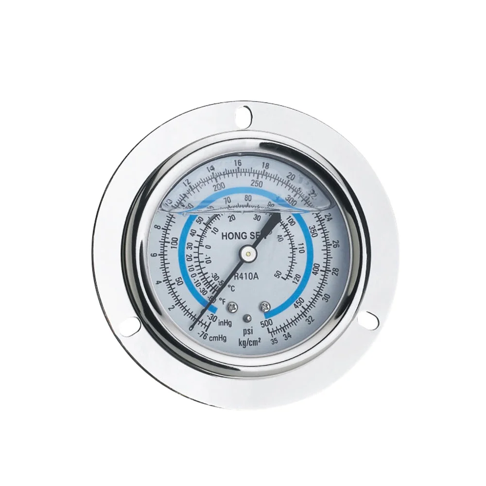 Hongsen Oil-filled Pressure Gauge Adapt To R134a R22 R404a R407c 1/4sae ...
