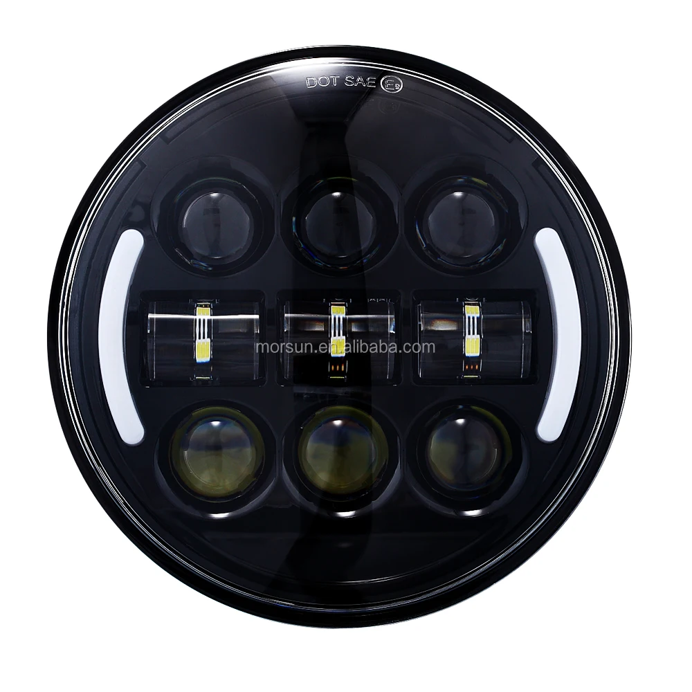 Morsun LED Headlight - 5 3/4 Led Motorbikes for Harley Davidson