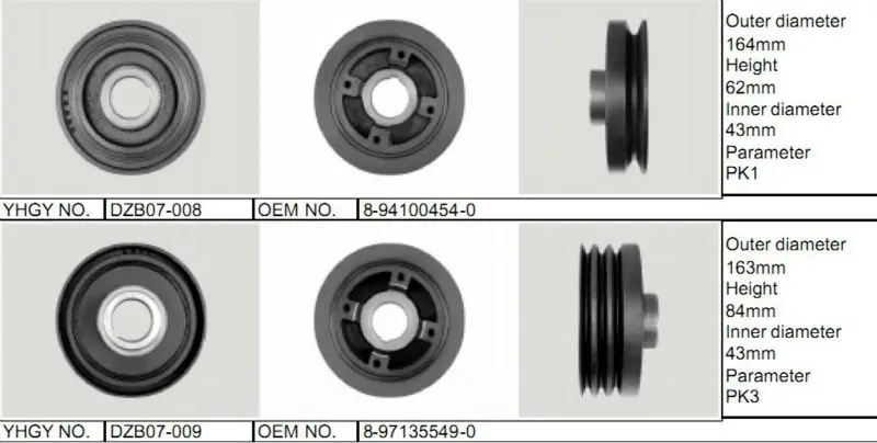 MITSUBISHI 4D32 4D34 4D33 4D35 4D36 Crankshaft Pully Truck Part ME017116