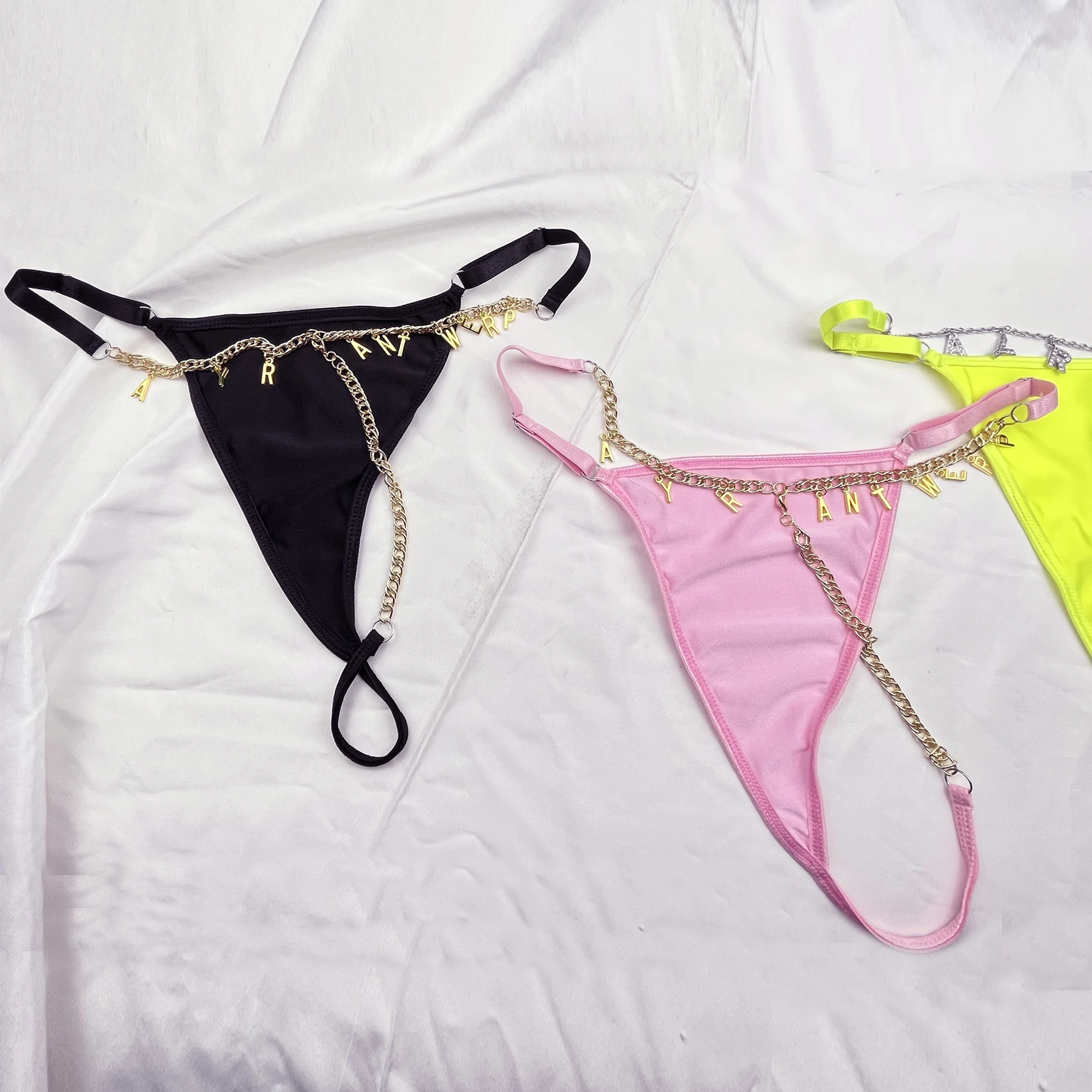 Custom Words Sexy T-string Thong Lingerie Panties With Letters 12 ...