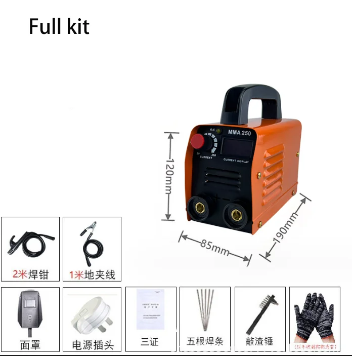 Mma 250 Portable 250a Arc Welder Inverter Welding Machine 110v/ 220v ...