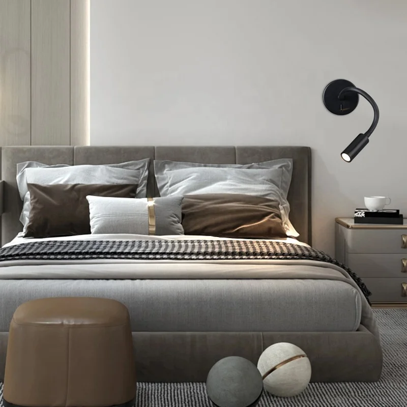 Ceiling Mounting Reading Bedhead Spot Lamp 360 Degree Adjustable Wall ...