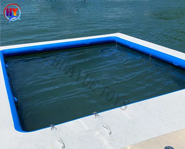 Floating Inflatable Boat Swimming Pool with Net for Sea