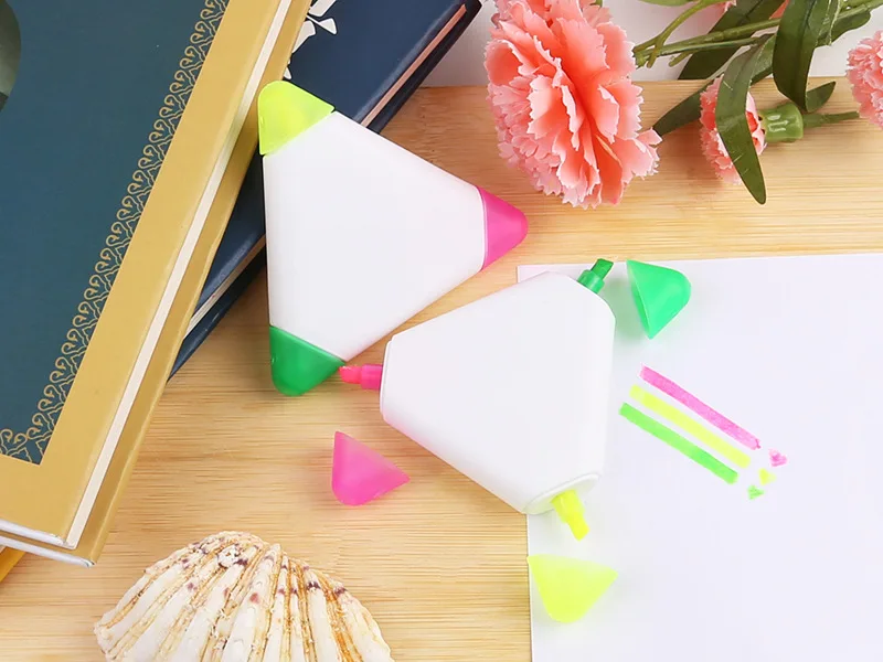 Triple Triangle Multi Colour Highlighter Pens - Promotional Gifts