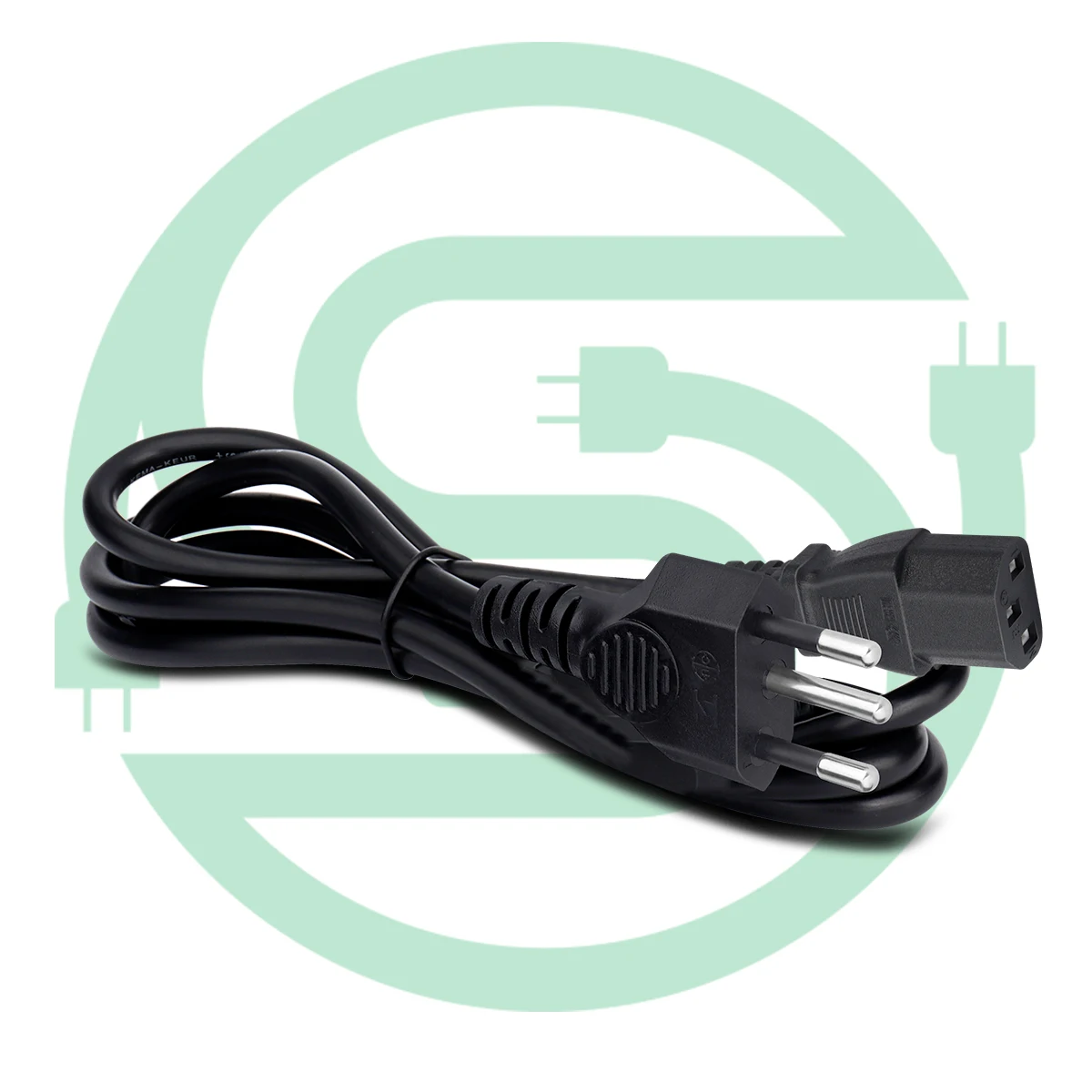 Copper Clad Aluminum IEC C5 Connector Brazilian Plug Cable PVC 3 Pin ...