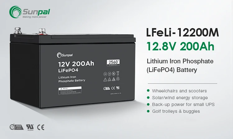 Sunpal Lifepo4 Lithium Ion Batteries 12v 100ah 150ah 200ah Solar ...