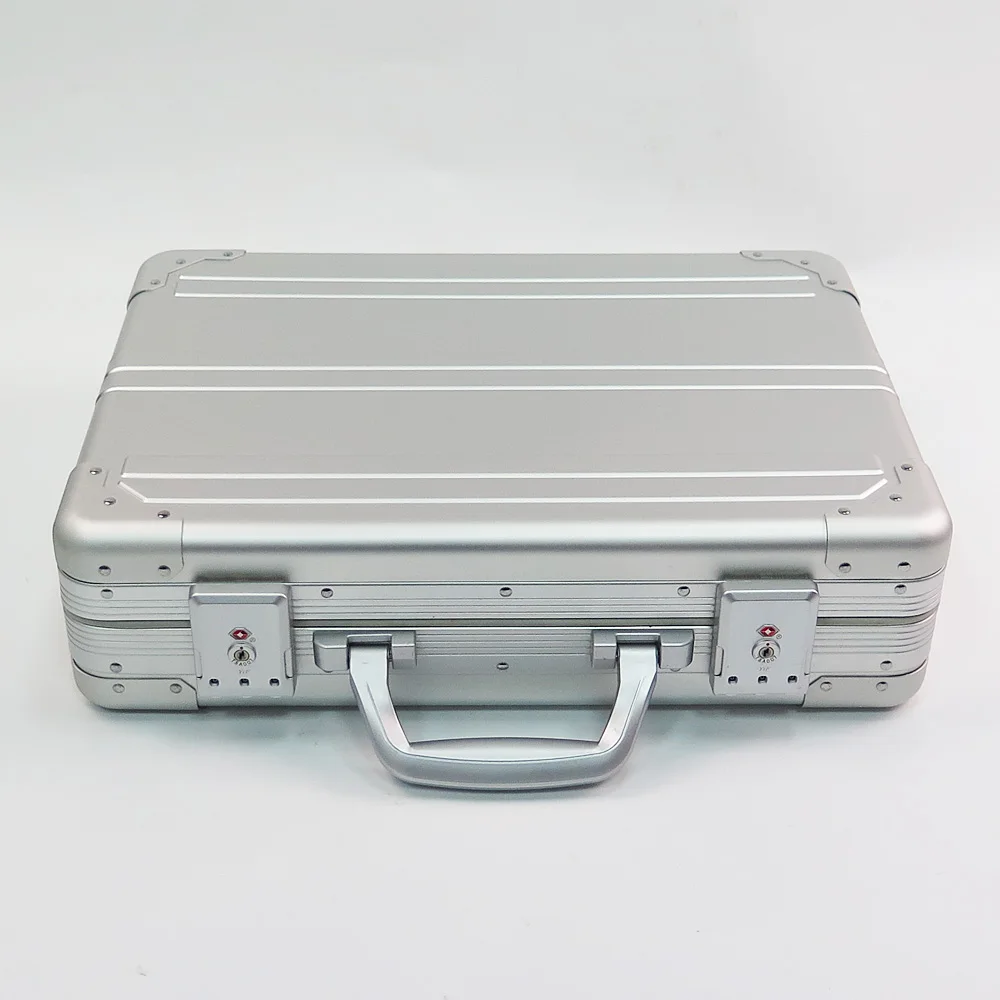 Hot Sell Silver Aluminum-magnesium Briefcase Laptop Case For Business ...