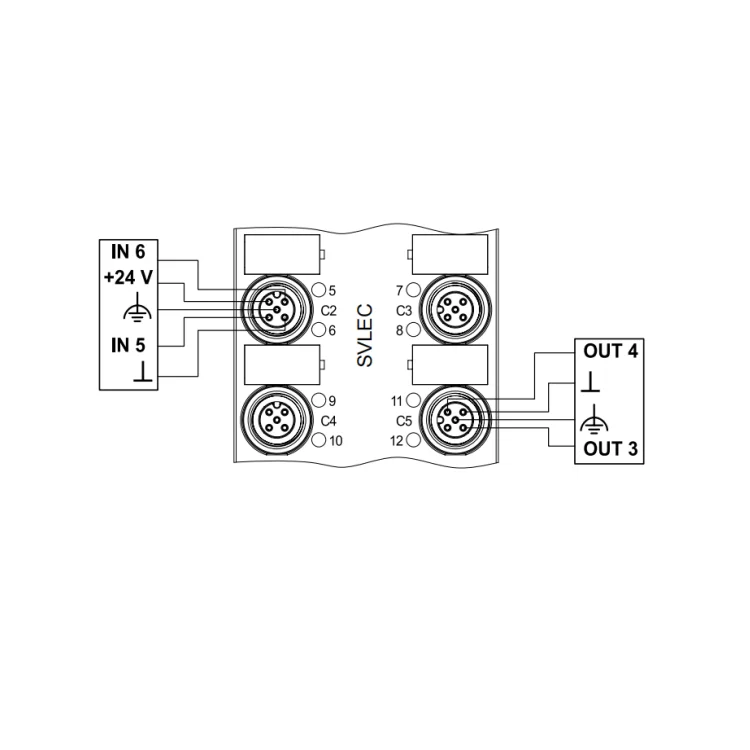 IP67 Industrial Plastic Housing Remote IO Module Profinet