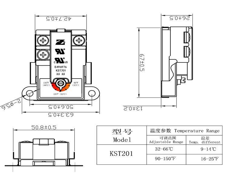 Kst201 Thermodisc Tod Electric Water Heater Upper Element Thermostat ...