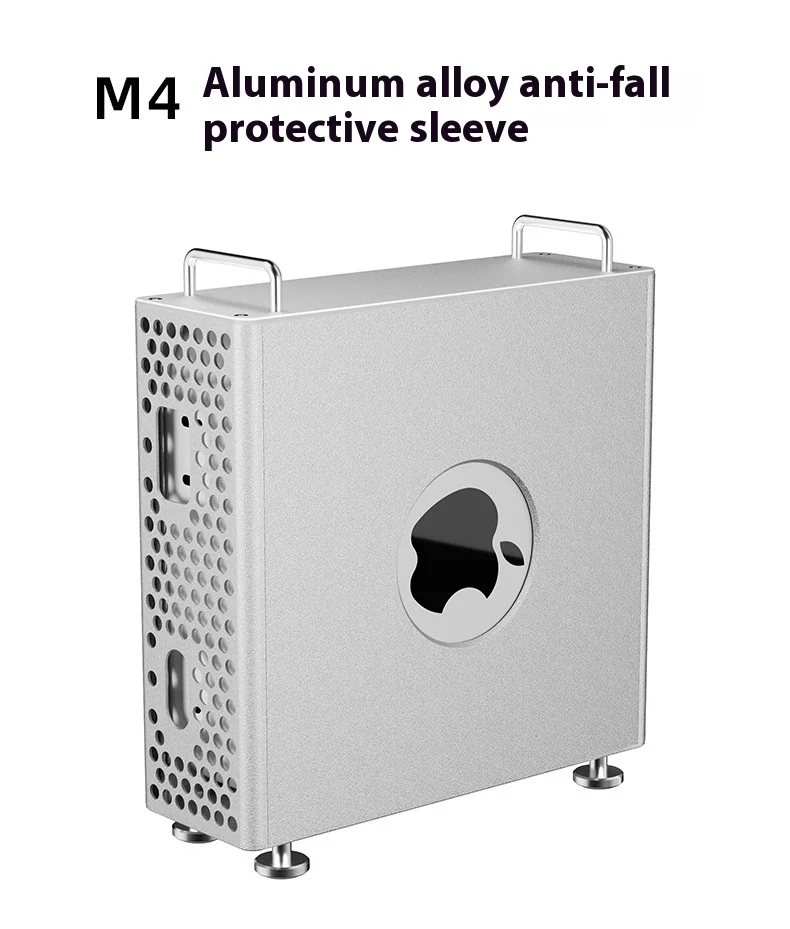 Metal Chassis Stand Mini Enclosure Aluminium Alloy Mini M4 Stand Case Holder for Mac Mini M4 ...