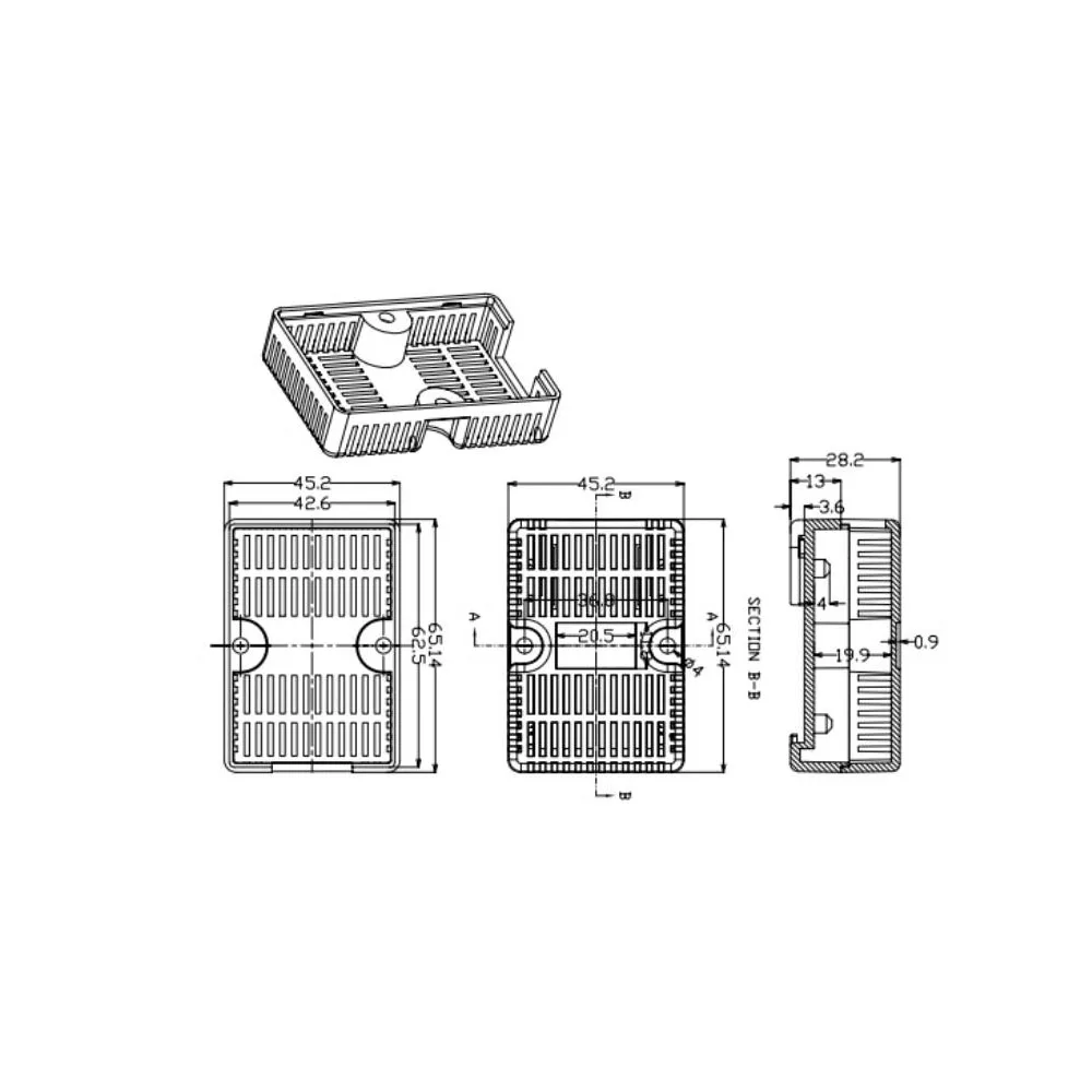 Taidacent Din Rail Housing Enclosure for Wall Mounted Sensors
