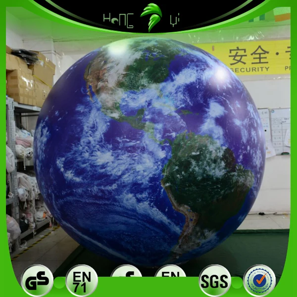 Eye-catching gigante inflable mundo mapa globos de helio globo planeta ...