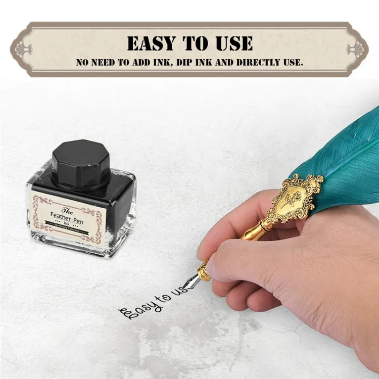 Classic Antique Feather Pen - Perfect Gift for Writers