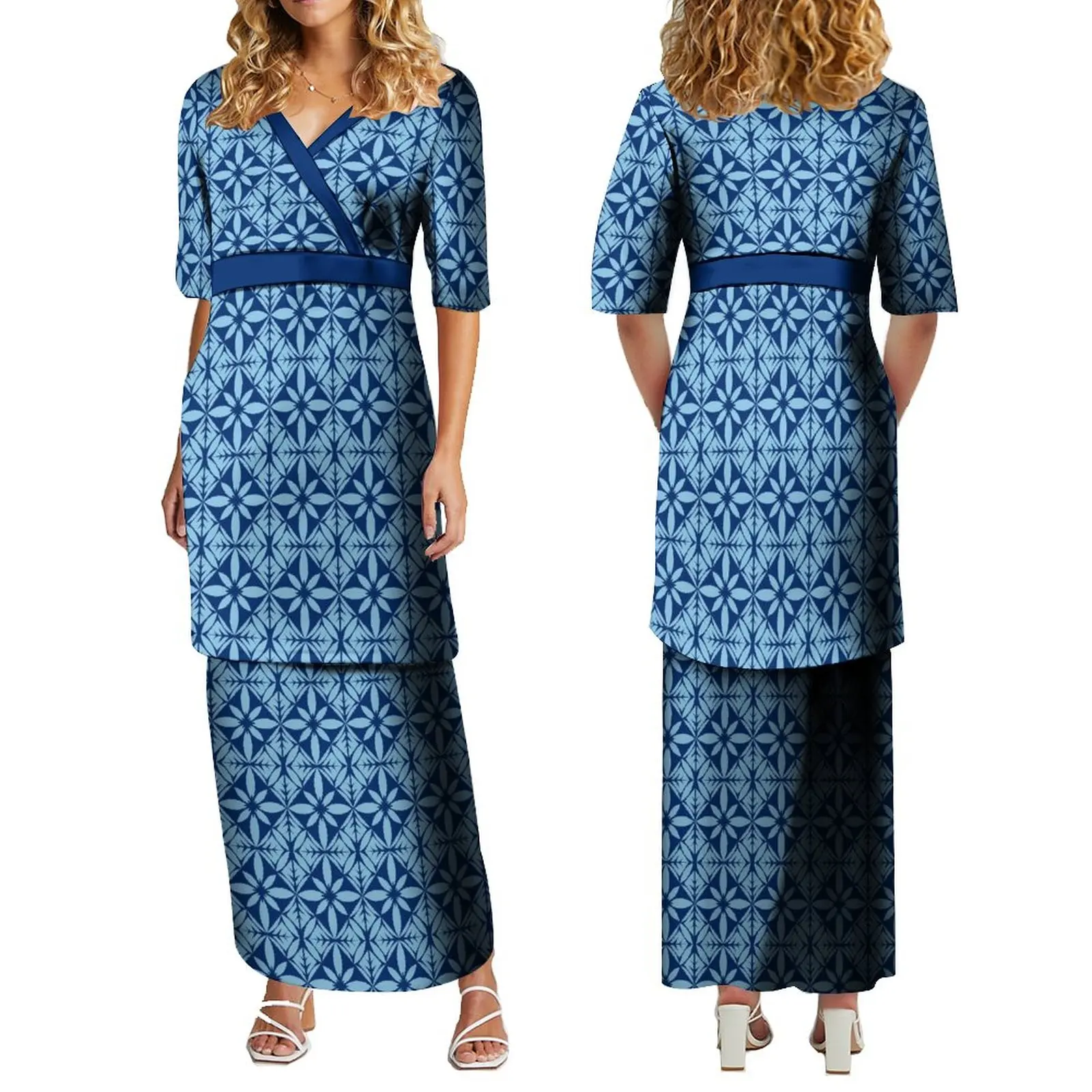 New Design Polynesian V Neck Samoa Puletasi Ptaha Puletaha Custom ...