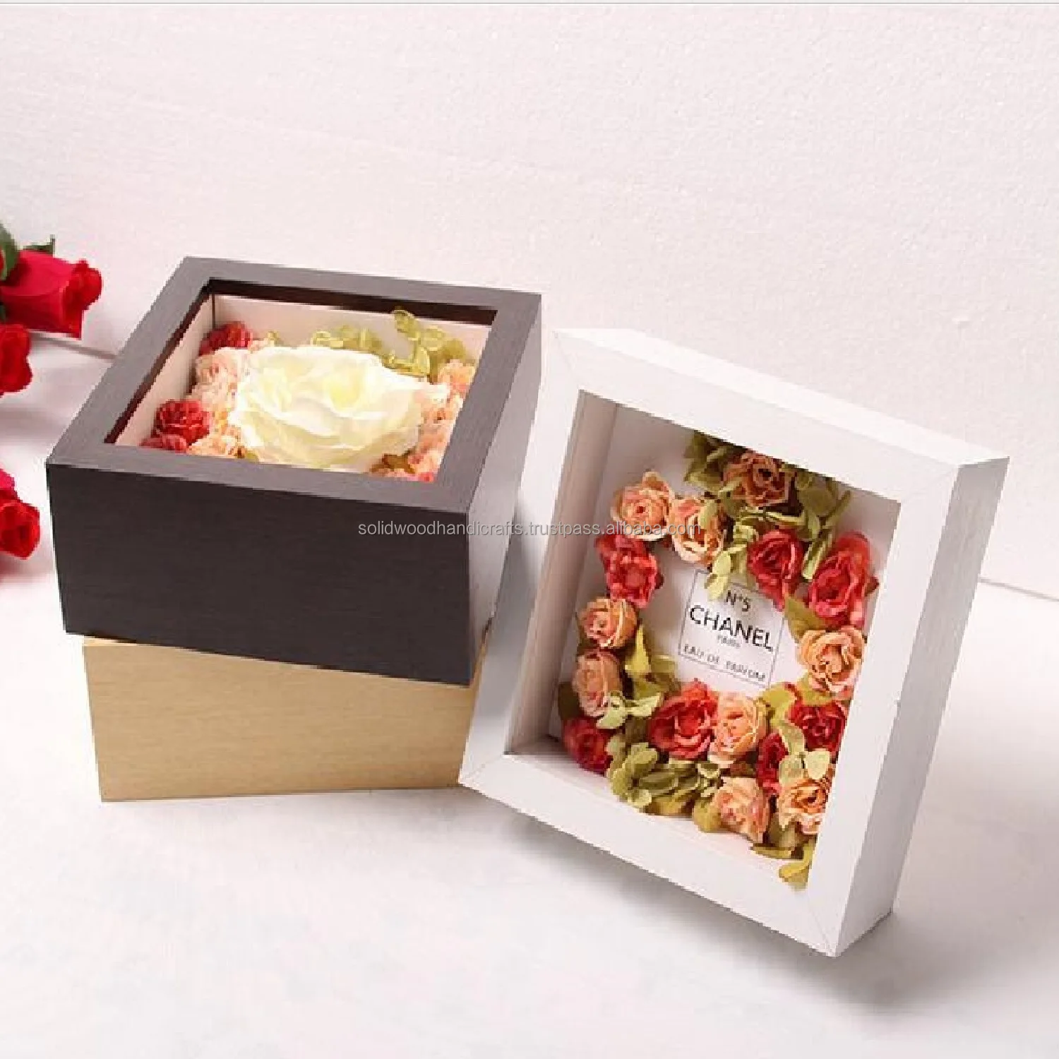 Wholesale Deep White Shadow Box Wooden Hanging Shadow Box Frames - Buy ...