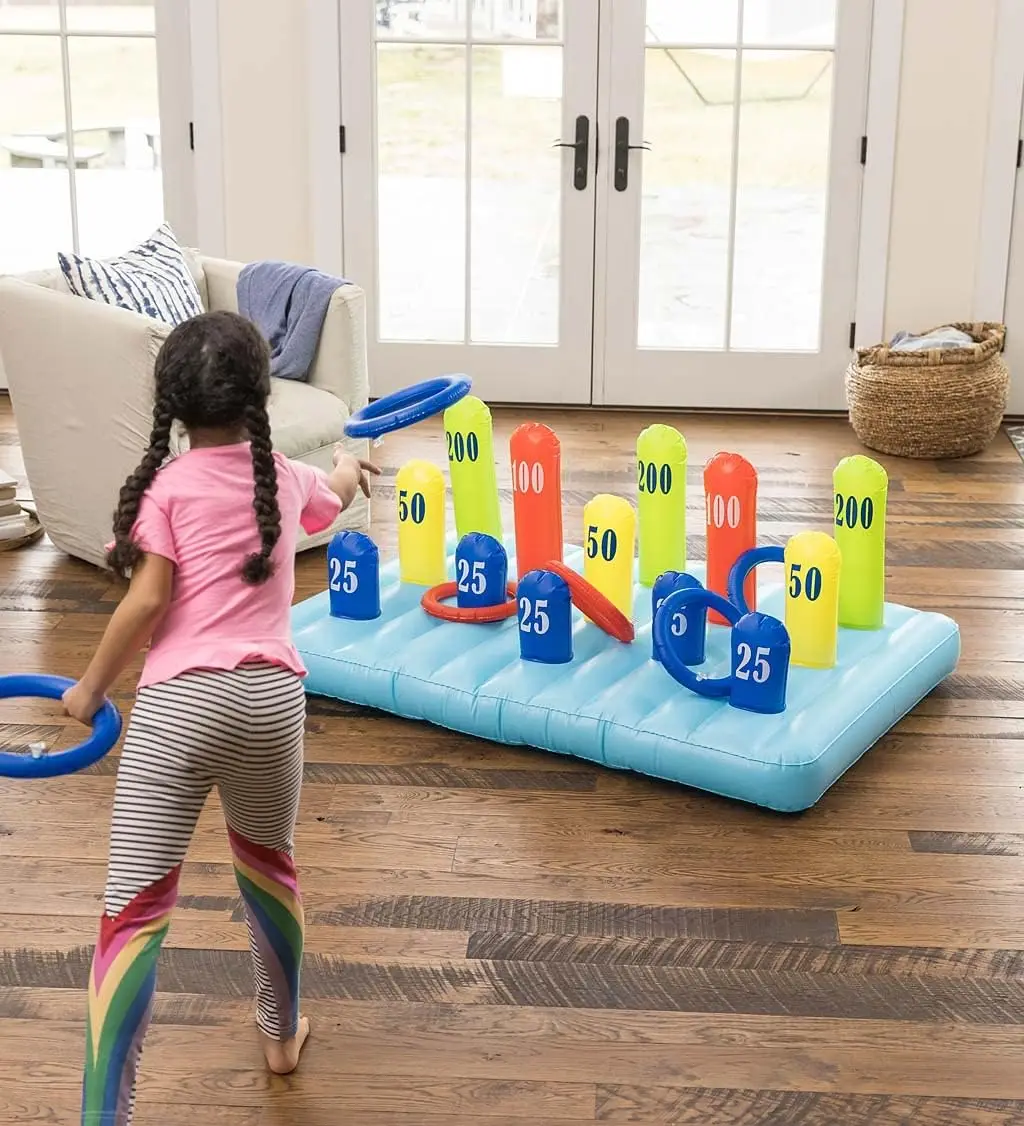 Inflatable Large Ring Toss Game Backyard Carnival With 60 Inch Pvc Blow ...