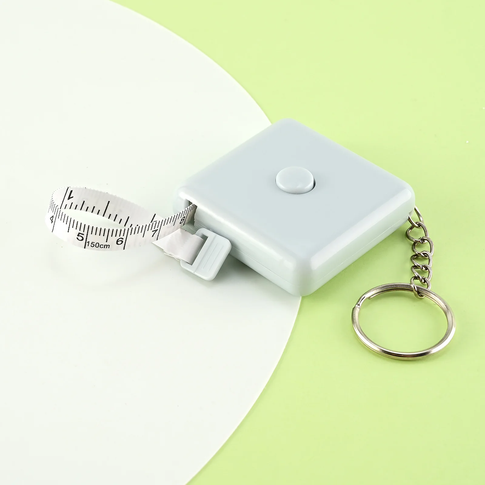 Custom Logo Mini Tape Measure Keychain 150CM/1500MM Automatic Shrinking ...
