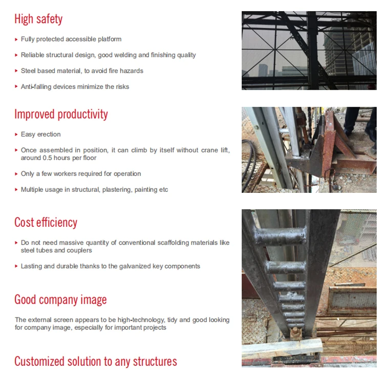 Self-climbing Scaffold System Platform Office Building Without Crane ...